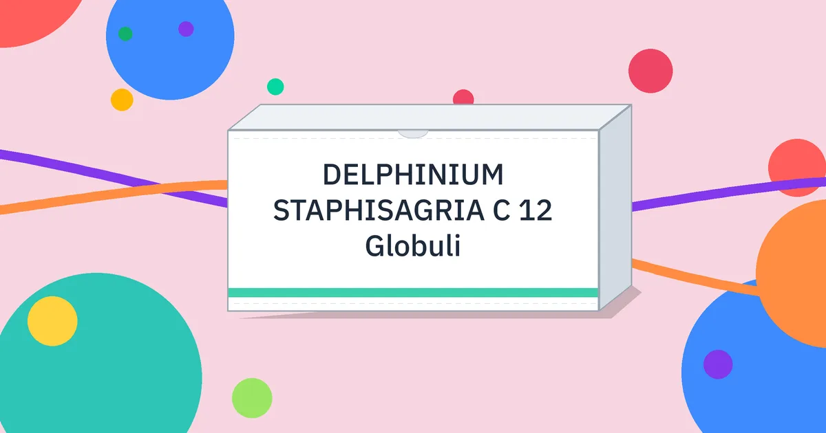 Symbolbild: Packung mit der Aufschrift DELPHINIUM STAPHISAGRIA C 12 Globuli (PZN 16669834) – Verfügbarkeit und Bezug in Apotheken in Frankfurt am Main