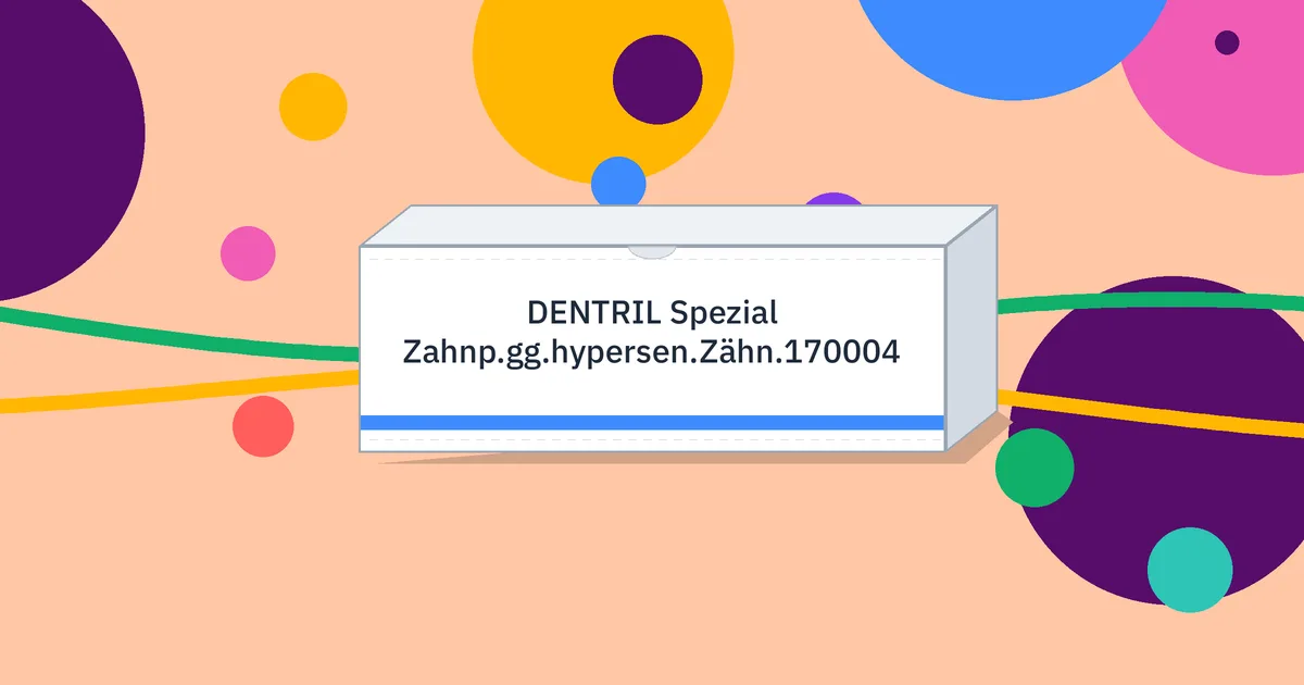 Symbolbild: Packung mit der Aufschrift DENTRIL Spezial Zahnp.gg.hypersen.Zähn.170004 (PZN 06319168) – Verfügbarkeit und Bezug in Apotheken in Frankfurt am Main