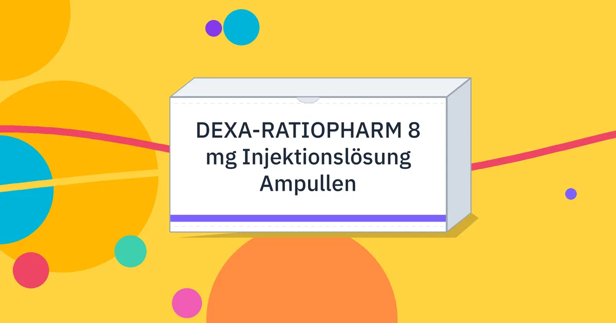 Symbolbild: Packung mit der Aufschrift DEXA-RATIOPHARM 8 mg Injektionslösung Ampullen (PZN 03417746) – Verfügbarkeit und Bezug in Apotheken in Frankfurt am Main