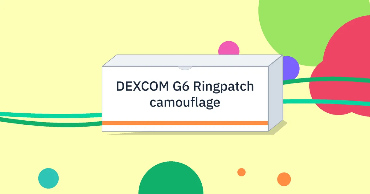 Symbolbild: Packung mit der Aufschrift DEXCOM G6 Ringpatch camouflage (PZN 19867457) – Verfügbarkeit und Bezug in Apotheken in Frankfurt am Main