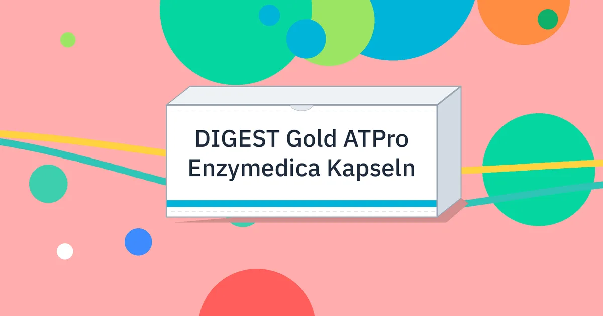 Symbolbild: Packung mit der Aufschrift DIGEST Gold ATPro Enzymedica Kapseln (PZN 16941012) – Verfügbarkeit und Bezug in Apotheken in Frankfurt am Main