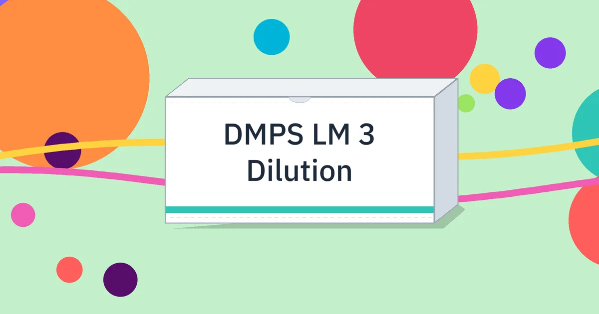 Symbolbild: Packung mit der Aufschrift DMPS LM 3 Dilution (PZN 13465976) – Verfügbarkeit und Bezug in Apotheken in Frankfurt am Main