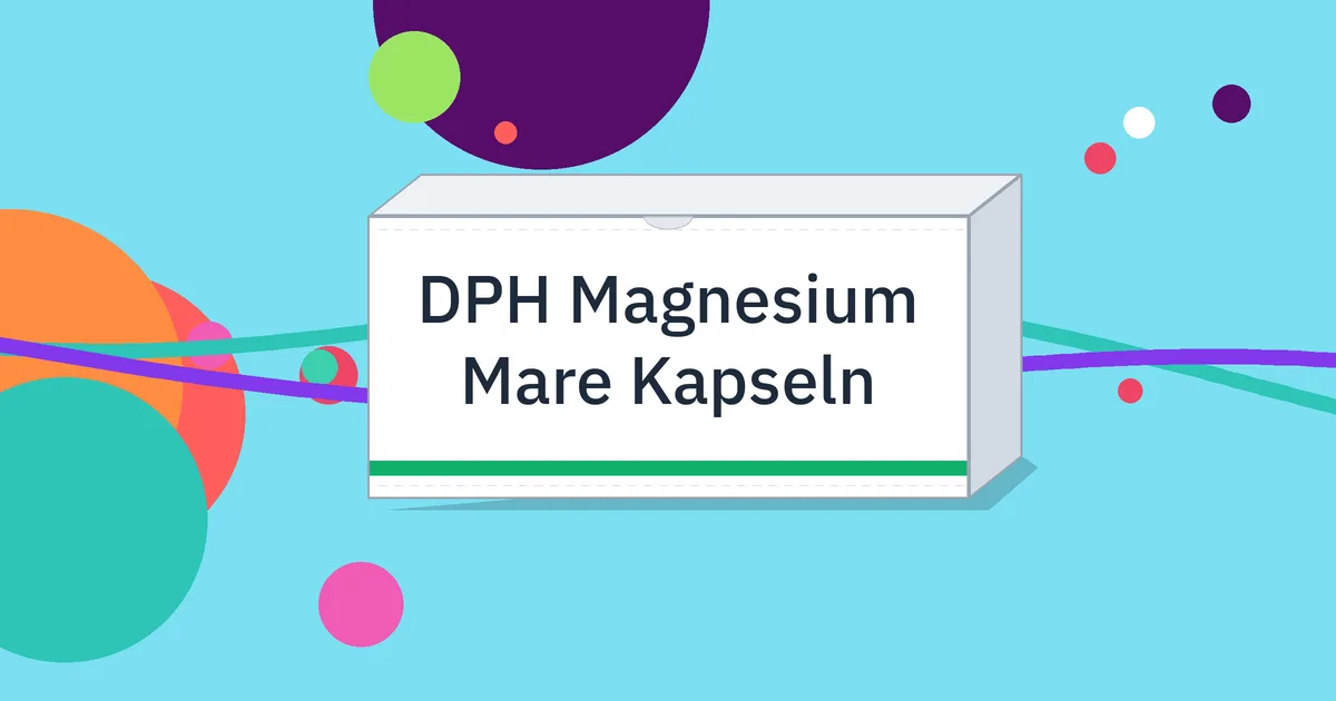 Symbolbild: Packung mit der Aufschrift DPH Magnesium Mare Kapseln (PZN 20580465) – Verfügbarkeit und Bezug in Apotheken in Frankfurt am Main
