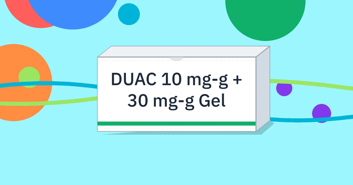 Symbolbild: Packung mit der Aufschrift DUAC 10 mg-g + 30 mg-g Gel (PZN 19725823) – Verfügbarkeit und Bezug in Apotheken in Frankfurt am Main