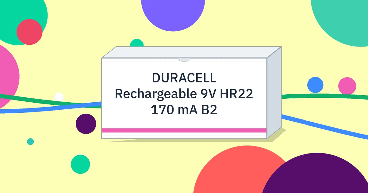 Symbolbild: Packung mit der Aufschrift DURACELL Rechargeable 9V HR22 170 mA B2 (PZN 18000874) – Verfügbarkeit und Bezug in Apotheken in Frankfurt am Main