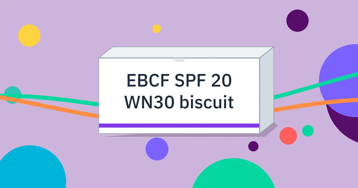 Symbolbild: Packung mit der Aufschrift EBCF SPF 20 WN30 biscuit (PZN 18895411) – Verfügbarkeit und Bezug in Apotheken in Frankfurt am Main