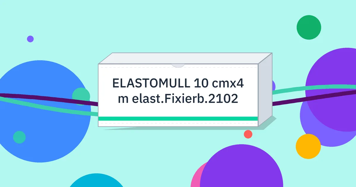 Symbolbild: Packung mit der Aufschrift ELASTOMULL 10 cmx4 m elast.Fixierb.2102 (PZN 15320779) – Verfügbarkeit und Bezug in Apotheken in Frankfurt am Main