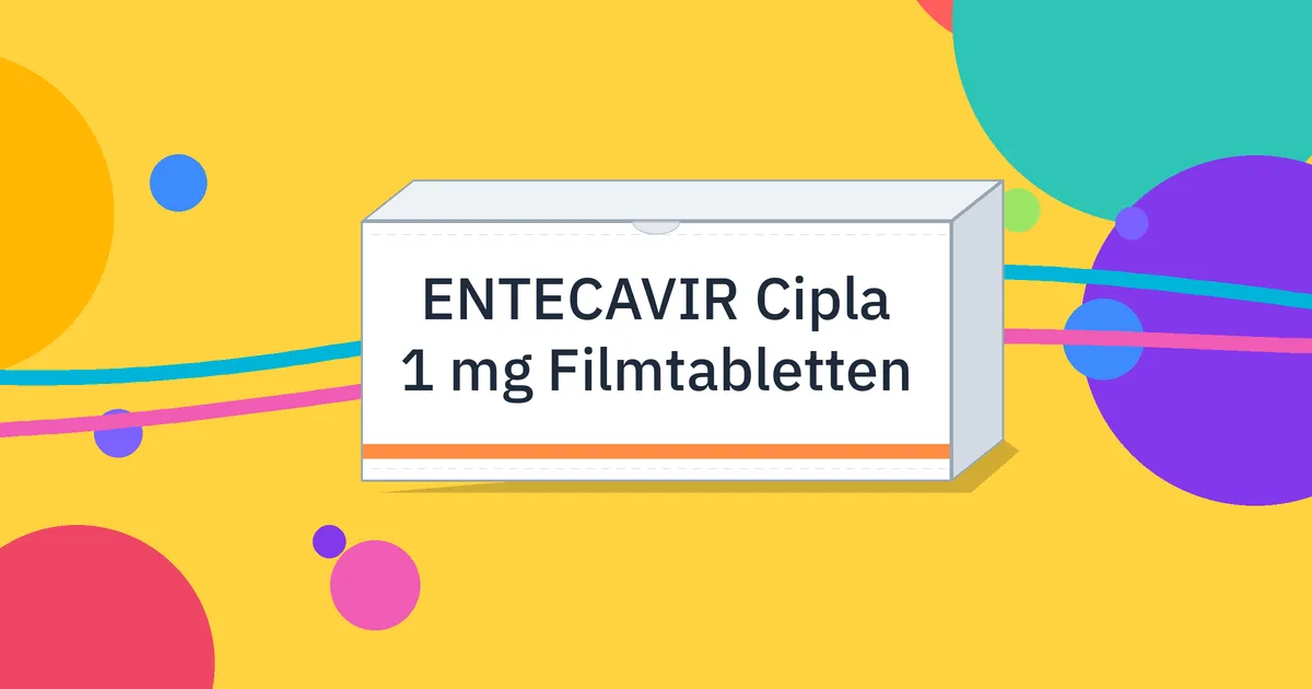 Symbolbild: Packung mit der Aufschrift ENTECAVIR Cipla 1 mg Filmtabletten (PZN 11715216) – Verfügbarkeit und Bezug in Apotheken in Frankfurt am Main