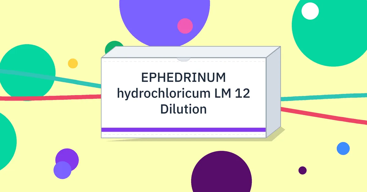Symbolbild: Packung mit der Aufschrift EPHEDRINUM hydrochloricum LM 12 Dilution (PZN 13471178) – Verfügbarkeit und Bezug in Apotheken in Frankfurt am Main
