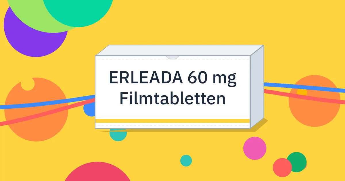 Symbolbild: Packung mit der Aufschrift ERLEADA 60 mg Filmtabletten (PZN 19467901) – Verfügbarkeit und Bezug in Apotheken in Frankfurt am Main