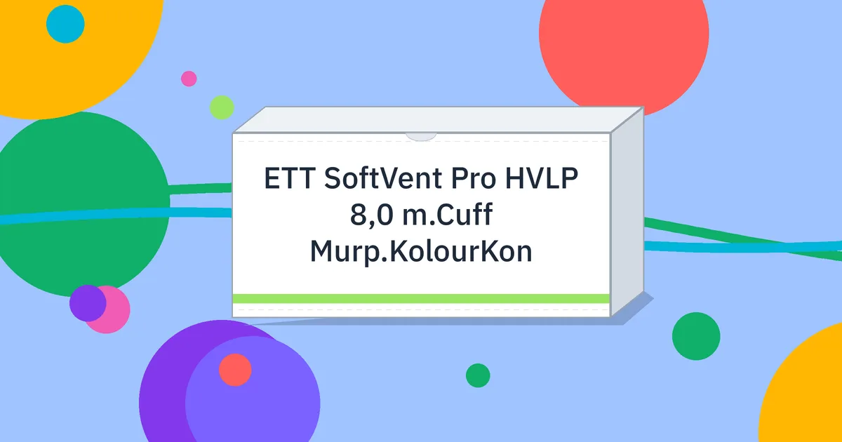 Symbolbild: Packung mit der Aufschrift ETT SoftVent Pro HVLP 8,0 m.Cuff Murp.KolourKon (PZN 06648819) – Verfügbarkeit und Bezug in Apotheken in Frankfurt am Main