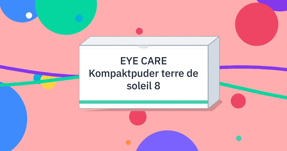 Symbolbild: Packung mit der Aufschrift EYE CARE Kompaktpuder terre de soleil 8 (PZN 20582688) – Verfügbarkeit und Bezug in Apotheken in Frankfurt am Main