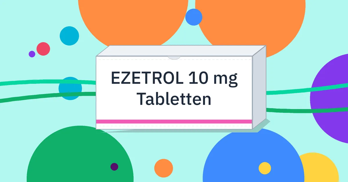 Symbolbild: Packung mit der Aufschrift EZETROL 10 mg Tabletten (PZN 14256401) – Verfügbarkeit und Bezug in Apotheken in Frankfurt am Main