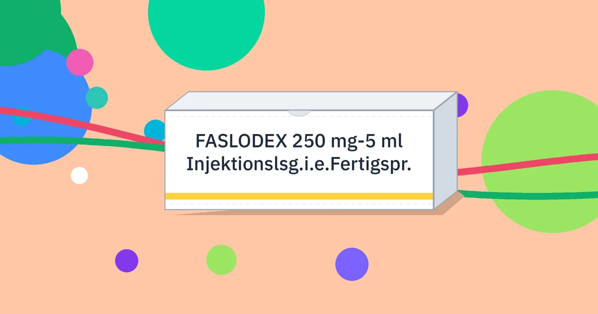 Symbolbild: Packung mit der Aufschrift FASLODEX 250 mg-5 ml Injektionslsg.i.e.Fertigspr. (PZN 06148270) – Verfügbarkeit und Bezug in Apotheken in Frankfurt am Main