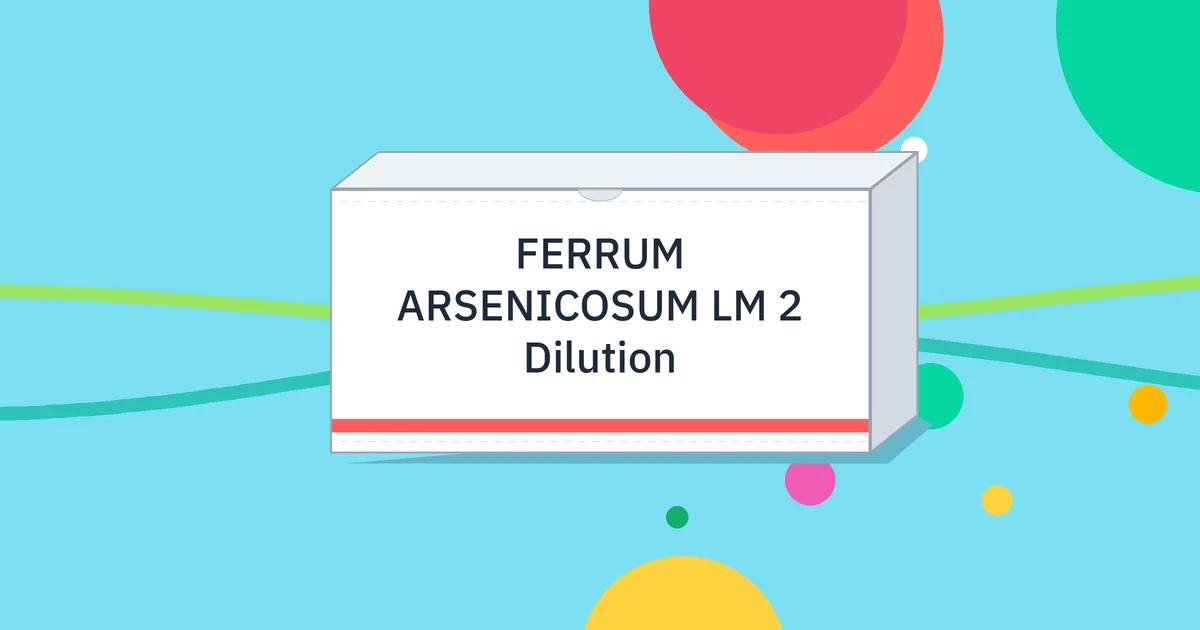 Symbolbild: Packung mit der Aufschrift FERRUM ARSENICOSUM LM 2 Dilution (PZN 12847428) – Verfügbarkeit und Bezug in Apotheken in Frankfurt am Main