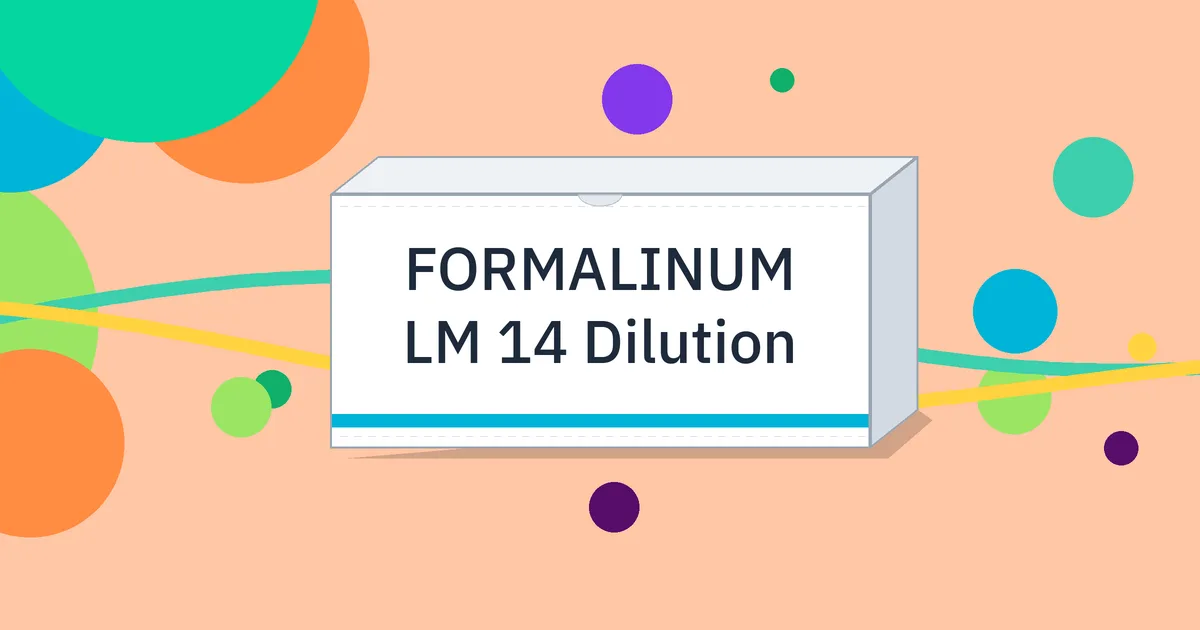 Symbolbild: Packung mit der Aufschrift FORMALINUM LM 14 Dilution (PZN 12873615) – Verfügbarkeit und Bezug in Apotheken in Frankfurt am Main