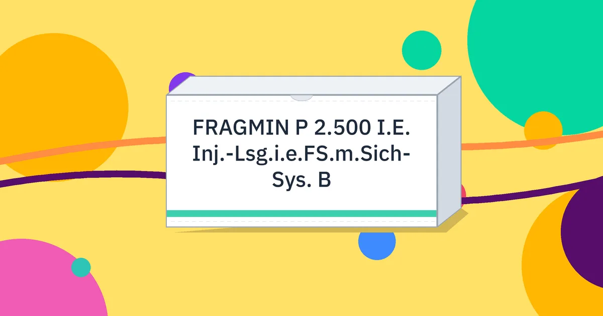 Symbolbild: Packung mit der Aufschrift FRAGMIN P 2.500 I.E. Inj.-Lsg.i.e.FS.m.Sich-Sys. B (PZN 10174942) – Verfügbarkeit und Bezug in Apotheken in Frankfurt am Main