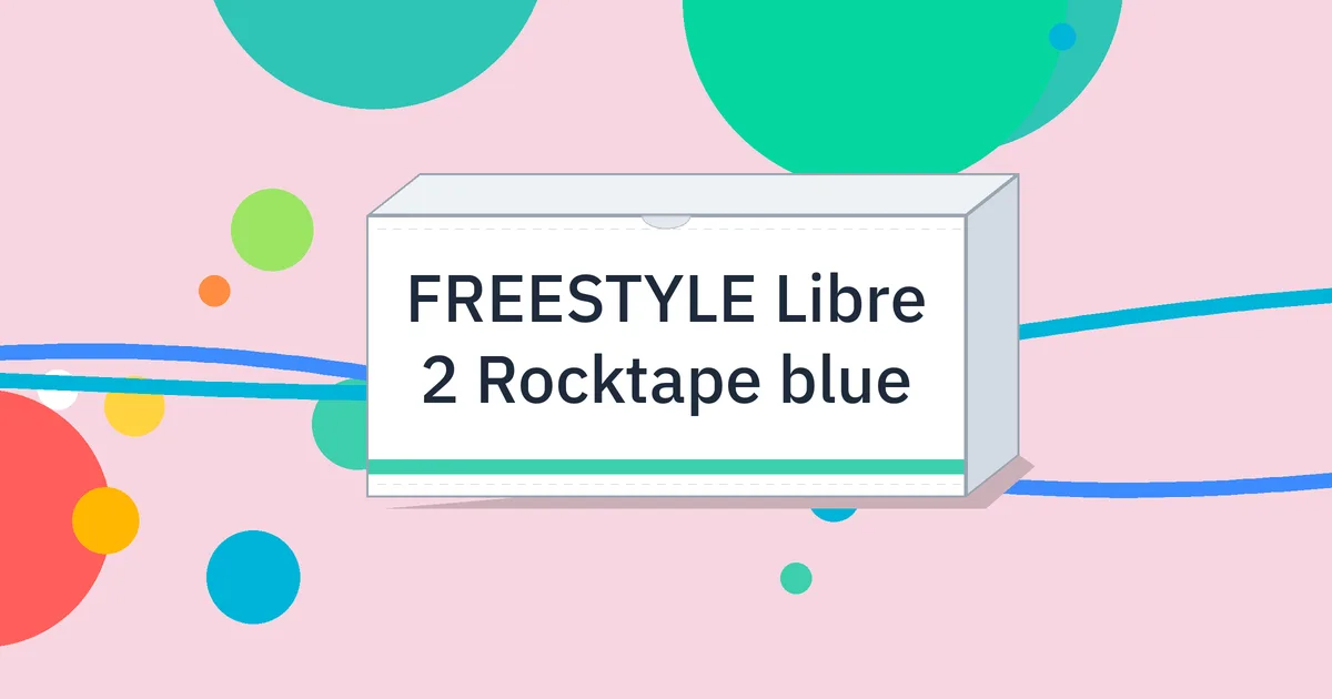 Symbolbild: Packung mit der Aufschrift FREESTYLE Libre 2 Rocktape blue (PZN 18019796) – Verfügbarkeit und Bezug in Apotheken in Frankfurt am Main