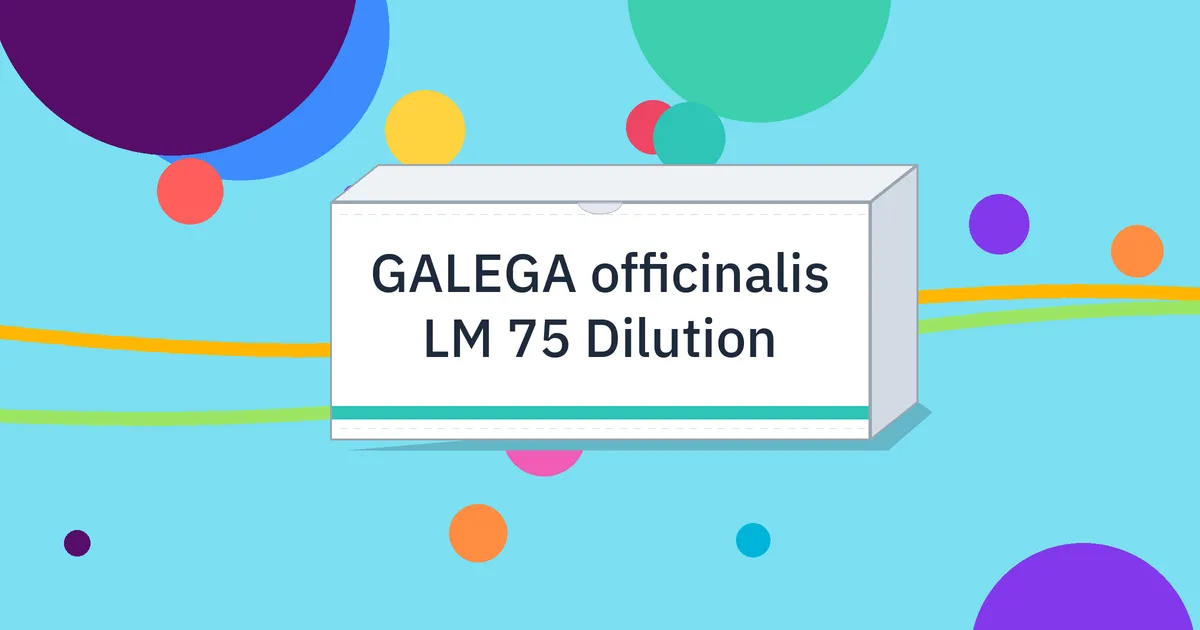 Symbolbild: Packung mit der Aufschrift GALEGA officinalis LM 75 Dilution (PZN 13496014) – Verfügbarkeit und Bezug in Apotheken in Frankfurt am Main