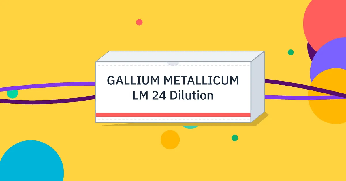 Symbolbild: Packung mit der Aufschrift GALLIUM METALLICUM LM 24 Dilution (PZN 12875011) – Verfügbarkeit und Bezug in Apotheken in Frankfurt am Main