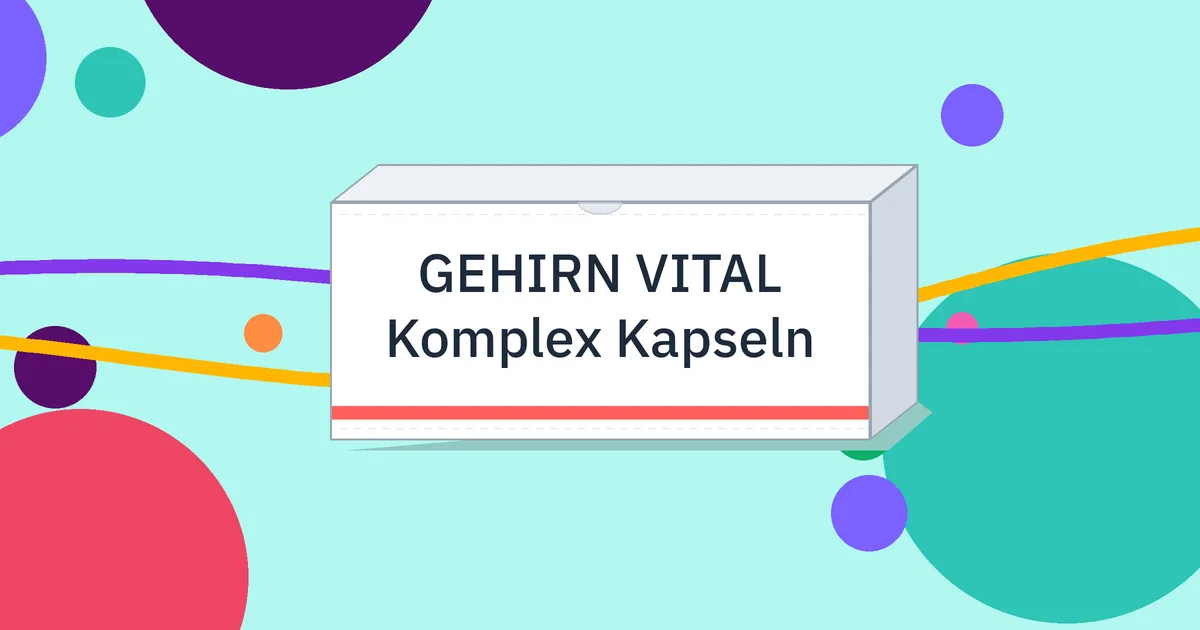 Symbolbild: Packung mit der Aufschrift GEHIRN VITAL Komplex Kapseln (PZN 16731823) – Verfügbarkeit und Bezug in Apotheken in Frankfurt am Main