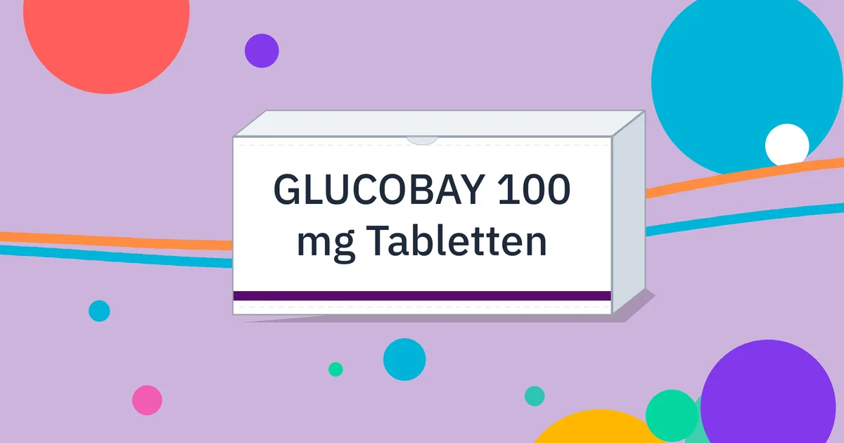 Symbolbild: Packung mit der Aufschrift GLUCOBAY 100 mg Tabletten (PZN 03847760) – Verfügbarkeit und Bezug in Apotheken in Frankfurt am Main