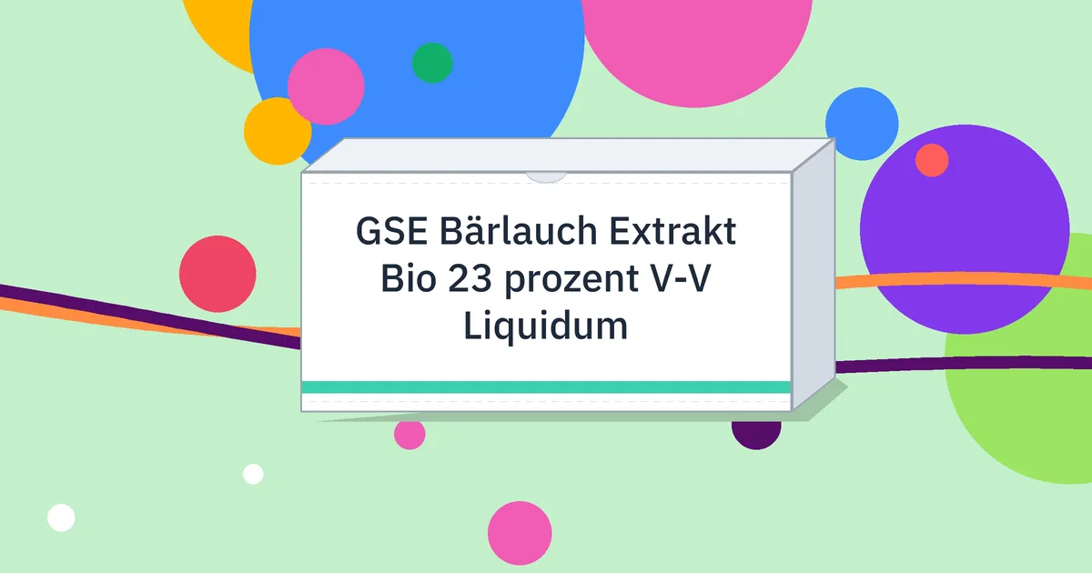 Symbolbild: Packung mit der Aufschrift GSE Bärlauch Extrakt Bio 23 prozent V-V Liquidum (PZN 00159858) – Verfügbarkeit und Bezug in Apotheken in Frankfurt am Main