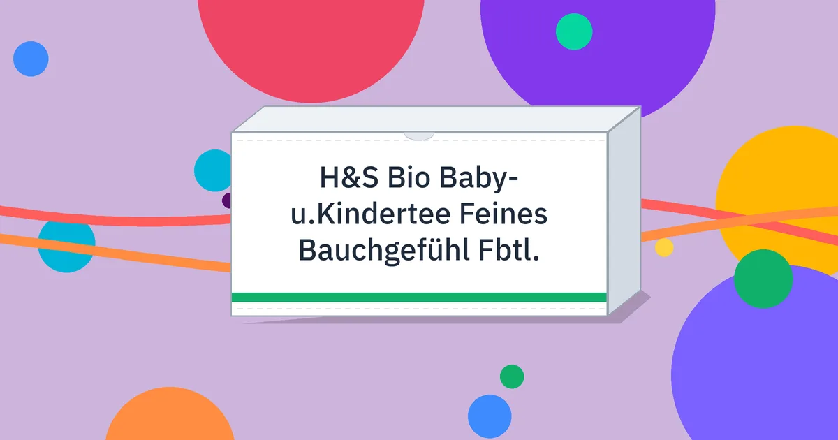 Symbolbild: Packung mit der Aufschrift H&S Bio Baby- u.Kindertee Feines Bauchgefühl Fbtl. (PZN 14264240) – Verfügbarkeit und Bezug in Apotheken in Frankfurt am Main