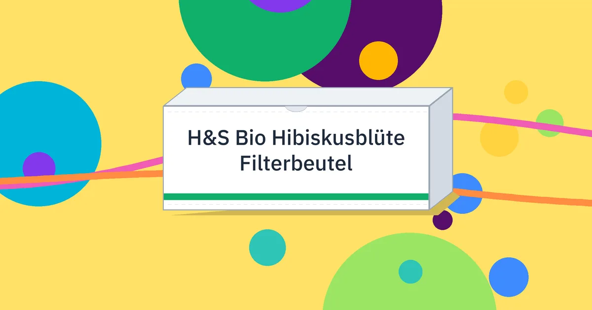 Symbolbild: Packung mit der Aufschrift H&S Bio Hibiskusblüte Filterbeutel (PZN 17442587) – Verfügbarkeit und Bezug in Apotheken in Frankfurt am Main