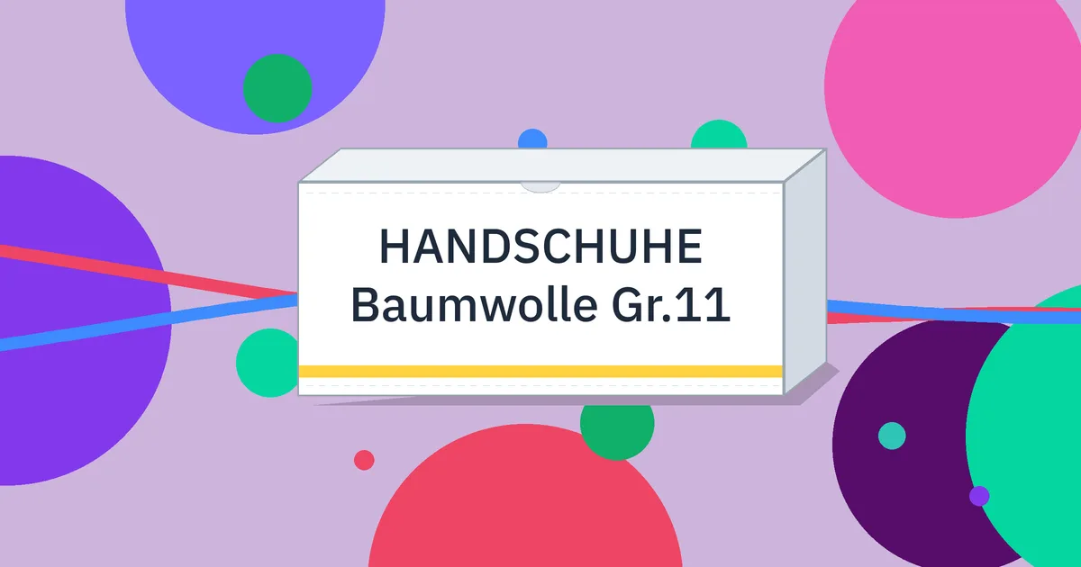 Symbolbild: Packung mit der Aufschrift HANDSCHUHE Baumwolle Gr.11 (PZN 02771032) – Verfügbarkeit und Bezug in Apotheken in Frankfurt am Main