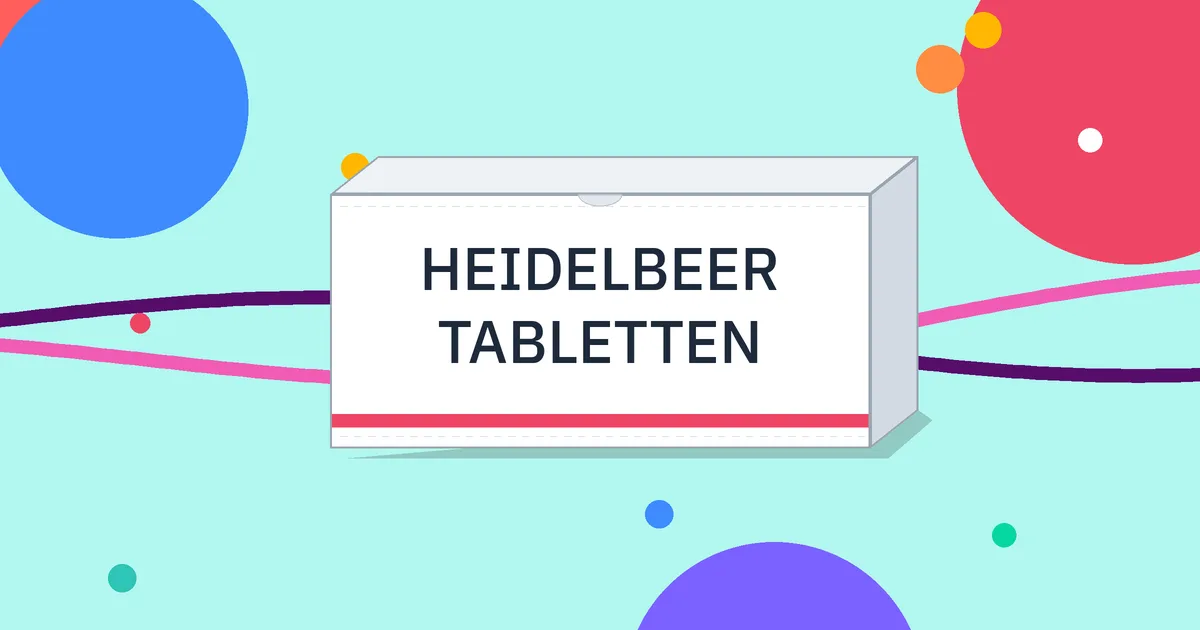 Symbolbild: Packung mit der Aufschrift HEIDELBEER TABLETTEN (PZN 00262059) – Verfügbarkeit und Bezug in Apotheken in Frankfurt am Main