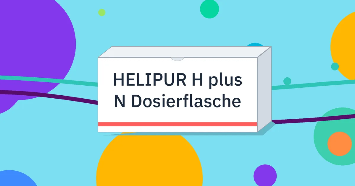 Symbolbild: Packung mit der Aufschrift HELIPUR H plus N Dosierflasche (PZN 01901774) – Verfügbarkeit und Bezug in Apotheken in Frankfurt am Main