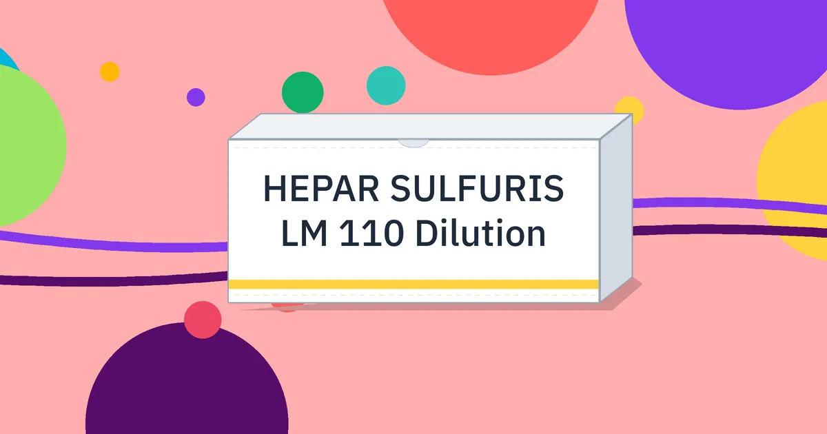 Symbolbild: Packung mit der Aufschrift HEPAR SULFURIS LM 110 Dilution (PZN 12887735) – Verfügbarkeit und Bezug in Apotheken in Frankfurt am Main