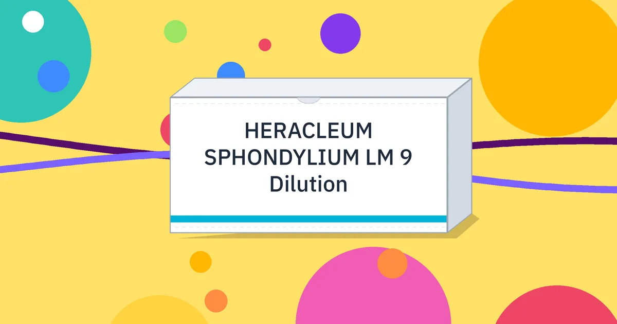 Symbolbild: Packung mit der Aufschrift HERACLEUM SPHONDYLIUM LM 9 Dilution (PZN 13552540) – Verfügbarkeit und Bezug in Apotheken in Frankfurt am Main