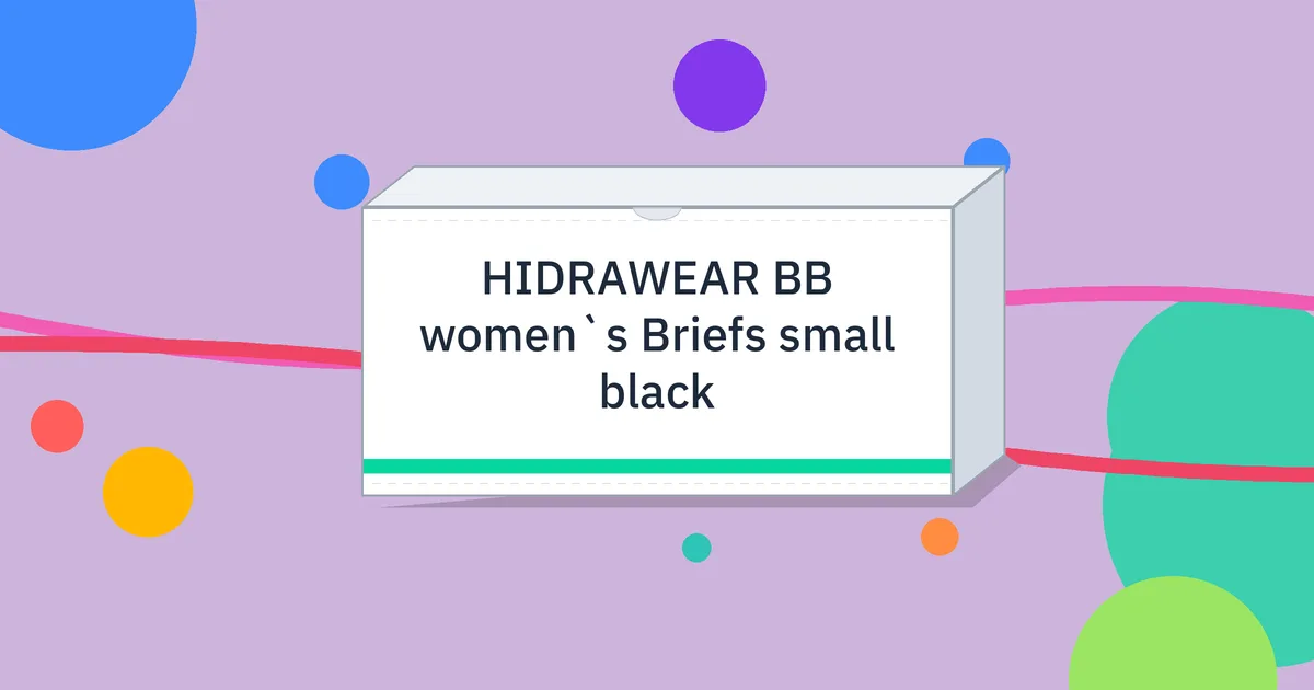 Symbolbild: Packung mit der Aufschrift HIDRAWEAR BB women`s Briefs small black (PZN 17516305) – Verfügbarkeit und Bezug in Apotheken in Frankfurt am Main