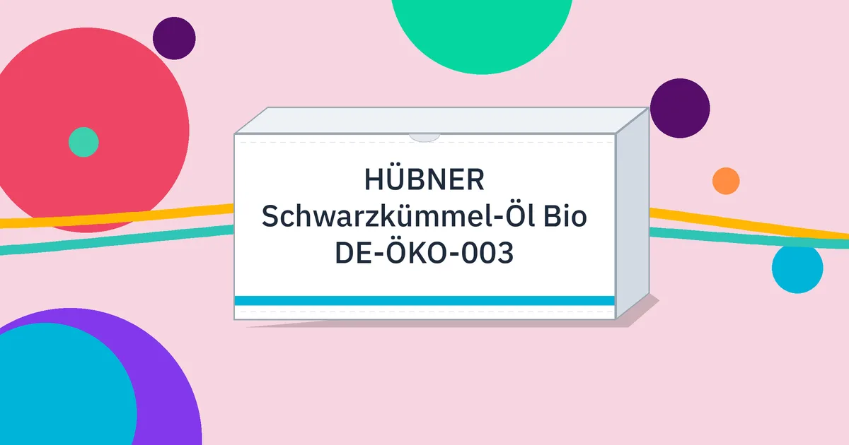 Symbolbild: Packung mit der Aufschrift HÜBNER Schwarzkümmel-Öl Bio DE-ÖKO-003 (PZN 20038619) – Verfügbarkeit und Bezug in Apotheken in Frankfurt am Main