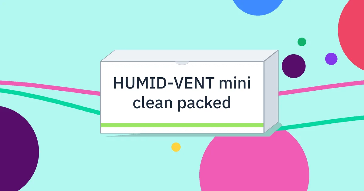 Symbolbild: Packung mit der Aufschrift HUMID-VENT mini clean packed (PZN 00224461) – Verfügbarkeit und Bezug in Apotheken in Frankfurt am Main