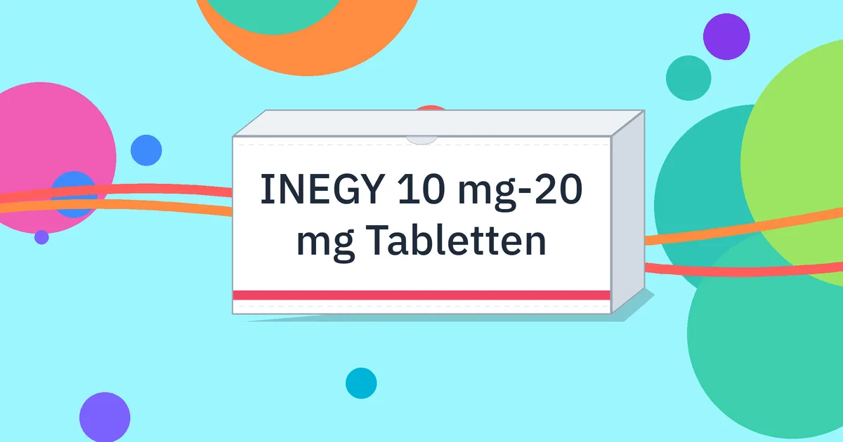 Symbolbild: Packung mit der Aufschrift INEGY 10 mg-20 mg Tabletten (PZN 11711201) – Verfügbarkeit und Bezug in Apotheken in Frankfurt am Main