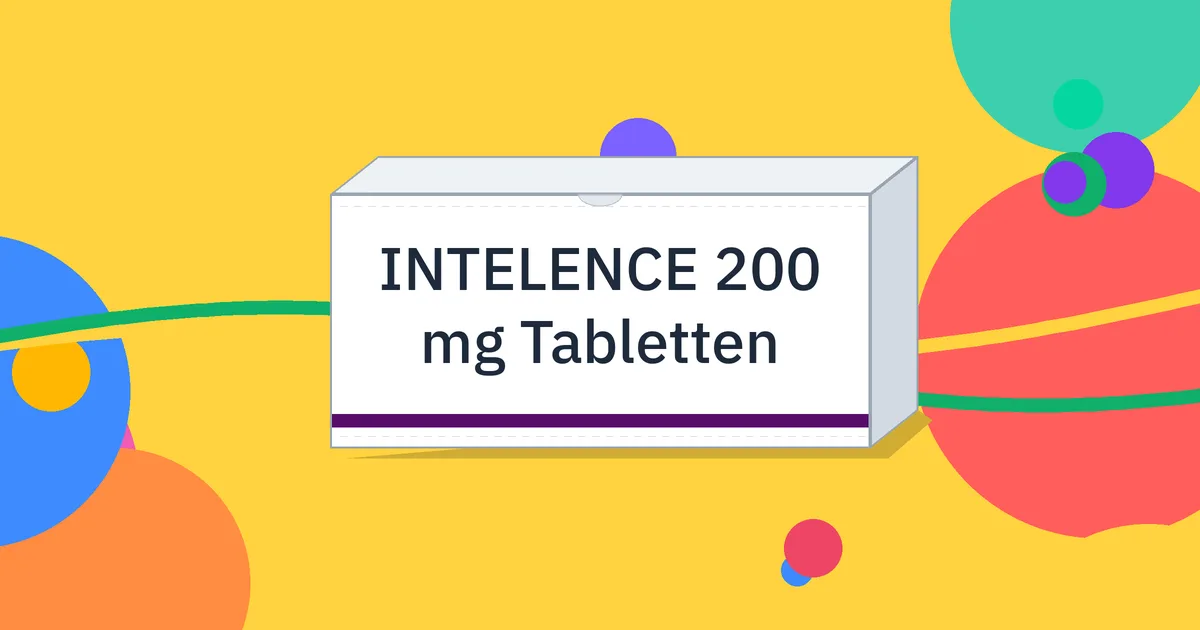 Symbolbild: Packung mit der Aufschrift INTELENCE 200 mg Tabletten (PZN 10115276) – Verfügbarkeit und Bezug in Apotheken in Frankfurt am Main