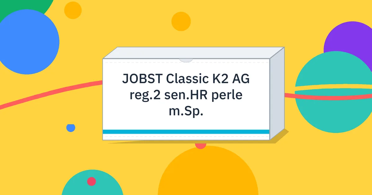 Symbolbild: Packung mit der Aufschrift JOBST Classic K2 AG reg.2 sen.HR perle m.Sp. (PZN 17960193) – Verfügbarkeit und Bezug in Apotheken in Frankfurt am Main