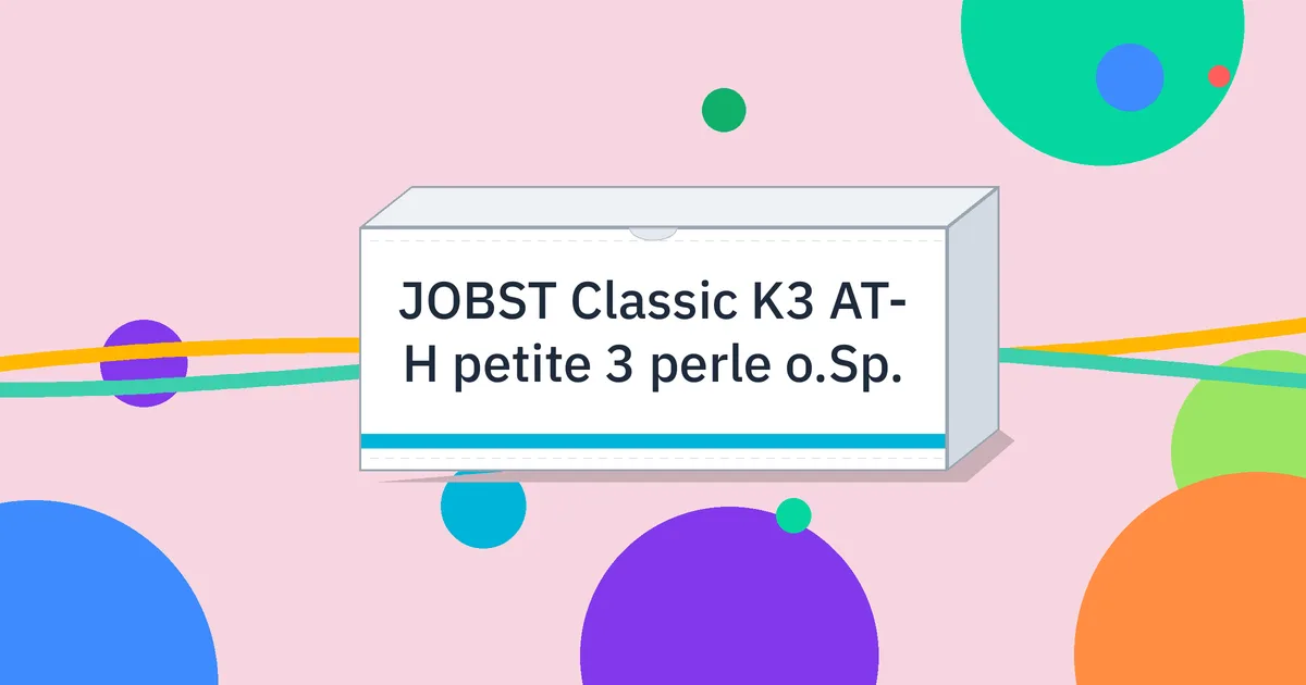 Symbolbild: Packung mit der Aufschrift JOBST Classic K3 AT-H petite 3 perle o.Sp. (PZN 13076890) – Verfügbarkeit und Bezug in Apotheken in Frankfurt am Main