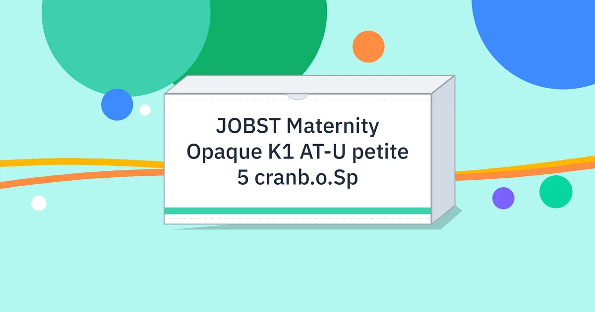Symbolbild: Packung mit der Aufschrift JOBST Maternity Opaque K1 AT-U petite 5 cranb.o.Sp (PZN 15857752) – Verfügbarkeit und Bezug in Apotheken in Frankfurt am Main