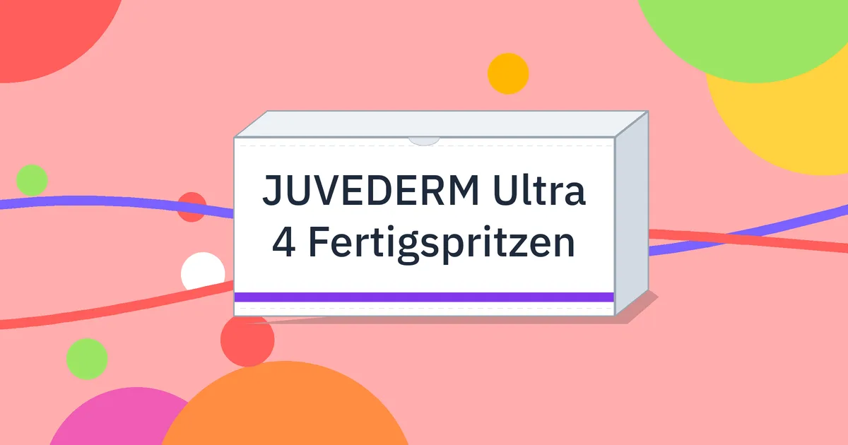 Symbolbild: Packung mit der Aufschrift JUVEDERM Ultra 4 Fertigspritzen (PZN 10030410) – Verfügbarkeit und Bezug in Apotheken in Frankfurt am Main