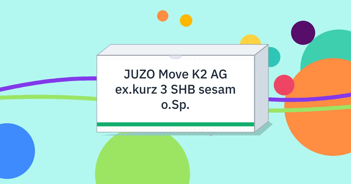 Symbolbild: Packung mit der Aufschrift JUZO Move K2 AG ex.kurz 3 SHB sesam o.Sp. (PZN 18533926) – Verfügbarkeit und Bezug in Apotheken in Frankfurt am Main