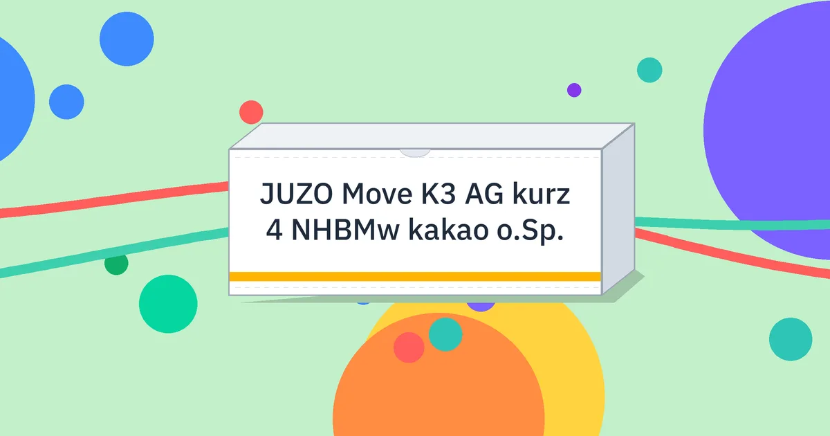 Symbolbild: Packung mit der Aufschrift JUZO Move K3 AG kurz 4 NHBMw kakao o.Sp. (PZN 18592923) – Verfügbarkeit und Bezug in Apotheken in Frankfurt am Main