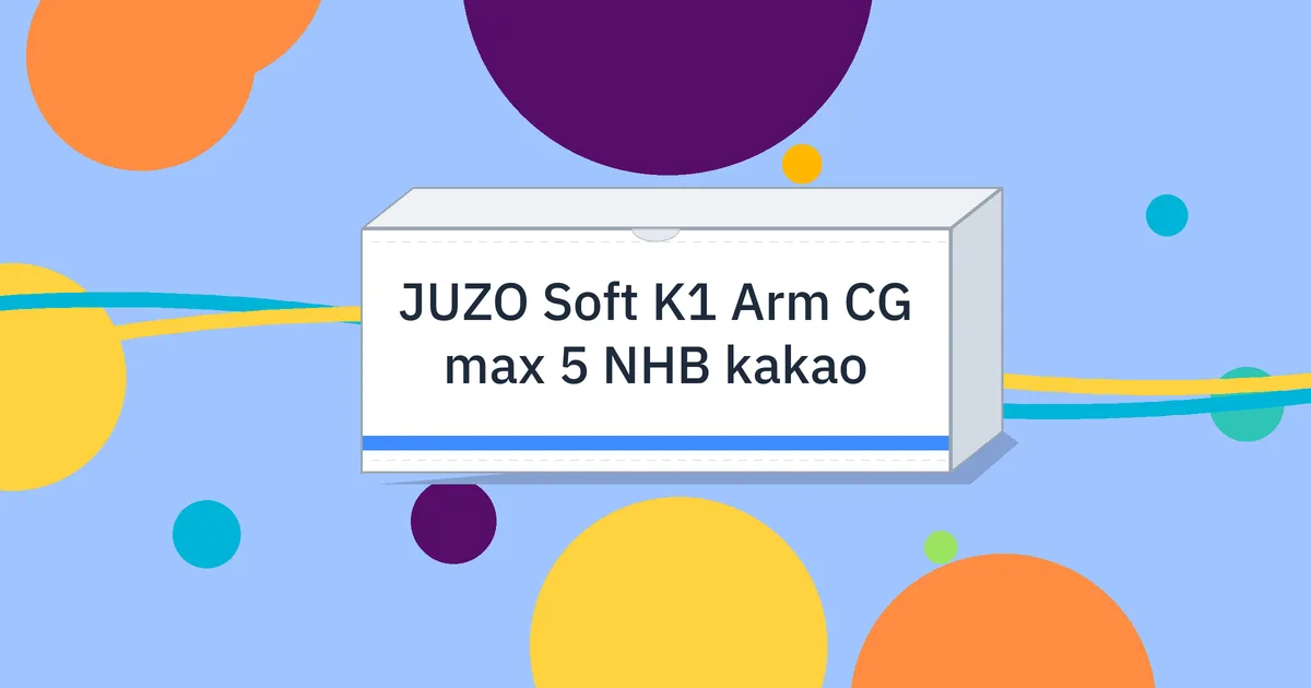 Symbolbild: Packung mit der Aufschrift JUZO Soft K1 Arm CG max 5 NHB kakao (PZN 15509229) – Verfügbarkeit und Bezug in Apotheken in Frankfurt am Main