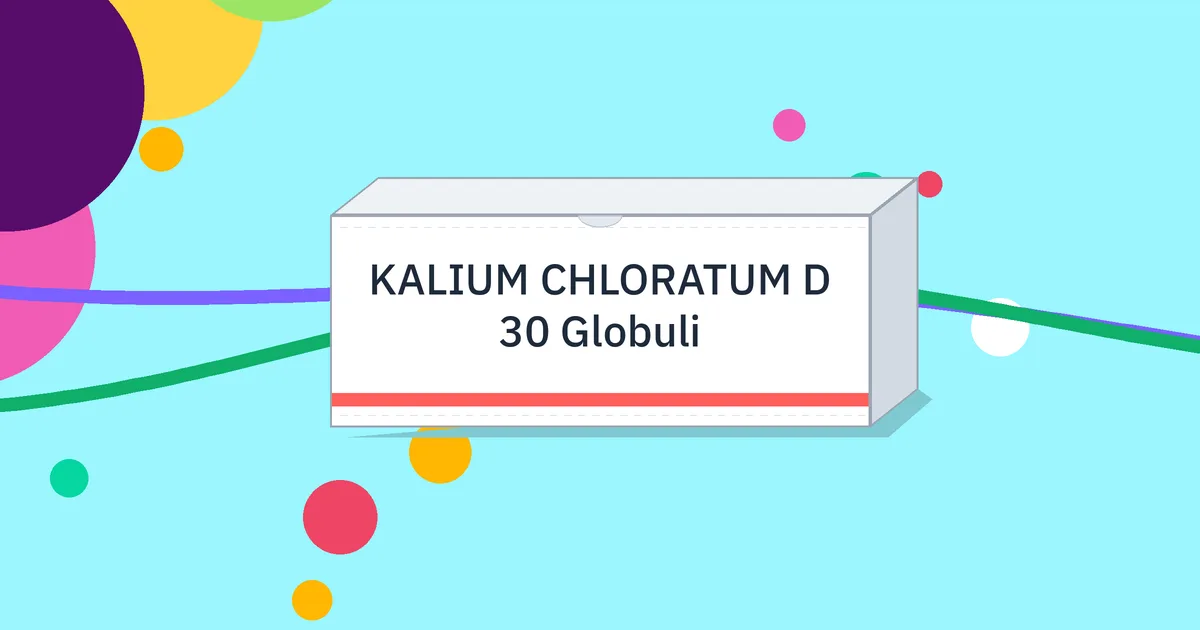 Symbolbild: Packung mit der Aufschrift KALIUM CHLORATUM D 30 Globuli (PZN 15304881) – Verfügbarkeit und Bezug in Apotheken in Frankfurt am Main