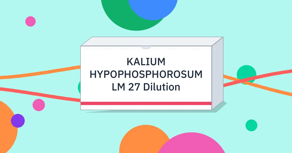 Symbolbild: Packung mit der Aufschrift KALIUM HYPOPHOSPHOROSUM LM 27 Dilution (PZN 12922153) – Verfügbarkeit und Bezug in Apotheken in Frankfurt am Main