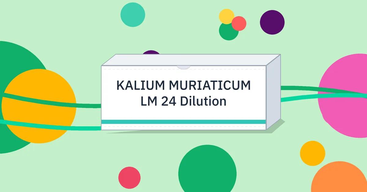 Symbolbild: Packung mit der Aufschrift KALIUM MURIATICUM LM 24 Dilution (PZN 09430759) – Verfügbarkeit und Bezug in Apotheken in Frankfurt am Main