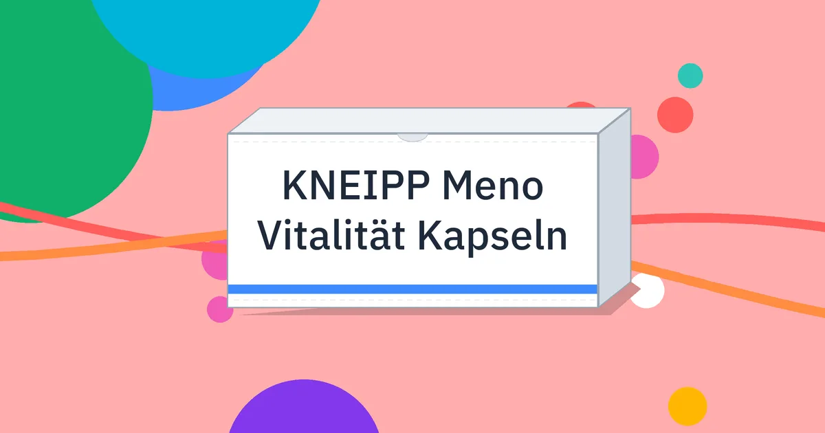 Symbolbild: Packung mit der Aufschrift KNEIPP Meno Vitalität Kapseln (PZN 20143167) – Verfügbarkeit und Bezug in Apotheken in Frankfurt am Main